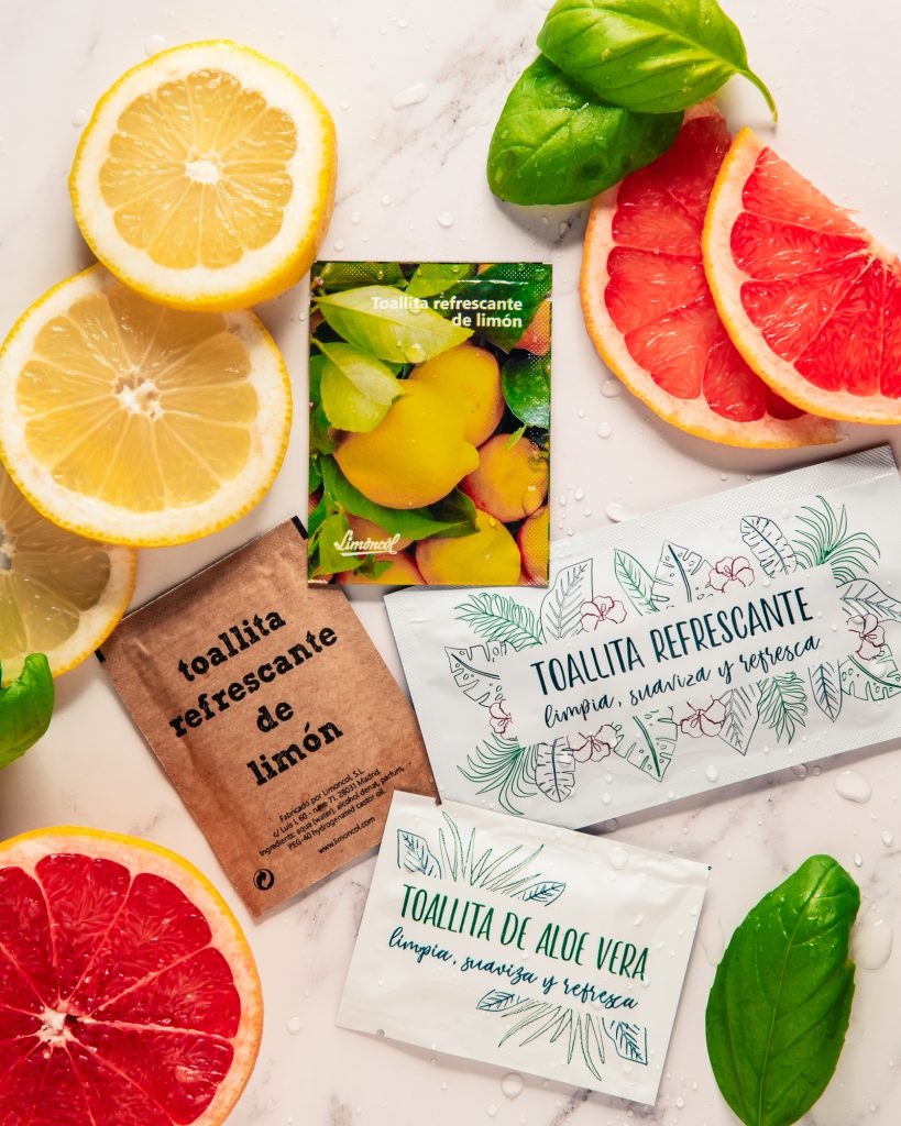 Toallitas y sachets monodosis personalizados - Limoncol